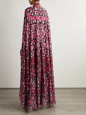 MARY KATRANTZOU Printed Chiffon Gown