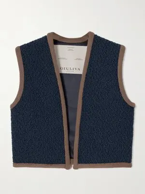 Giuliva Heritage Lia Wool-blend Bouclé Vest - Blue