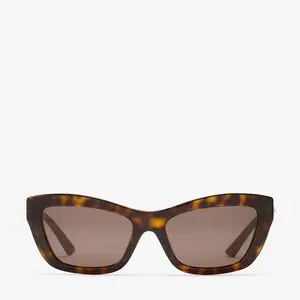 JIMMY CHOO Solene Cat Eye Sunglasses - Havana