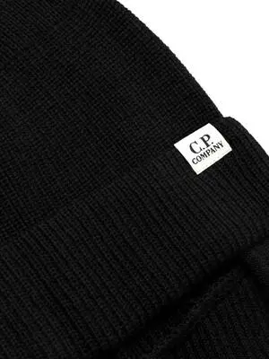 C.P. COMPANY Logo Balaclava Hat - Black