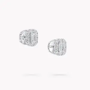 Graff Icon Emerald And Diamond Stud Earrings