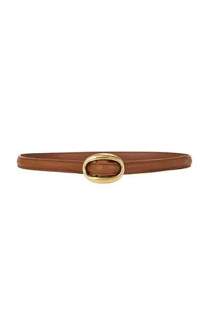 Saint Laurent Oval Buckle Thin Belt