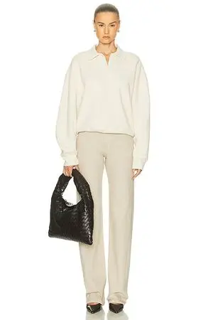 GRLFRND Polo Sweatshirt Ivory - Bone