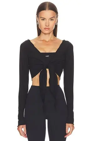 437 The Wrap Top - Black