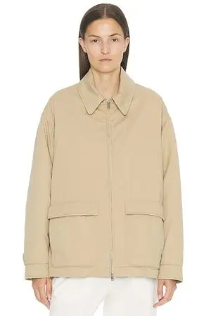 THE ROW Aurelius Zip-up Jacket With Buckle Detailing - Sand
