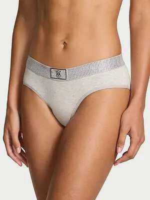 Victoria's Secret Cotton Shine-waist Hiphugger Panty - Grey