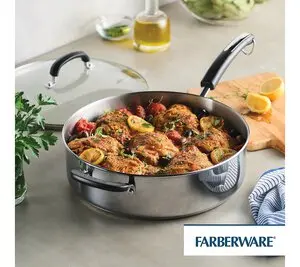 FARBERWARE Brilliance Covered 6 Quart Saute Pan