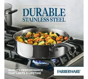FARBERWARE Brilliance Covered 6 Quart Saute Pan