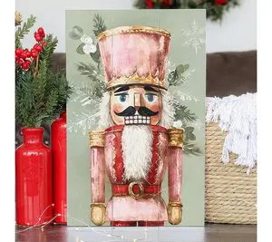 SINCERE SURROUNDINGS 16' Pink Nutcracker Rustic Pallet - One-color