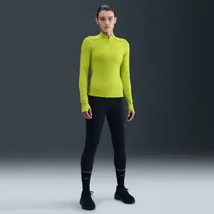 Nike Swift Therma-fit Adv 1/4-zip Running Top With Reflective Accents - Green