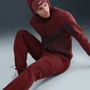 Nike Tech Open-hem Fleece Pants - Red