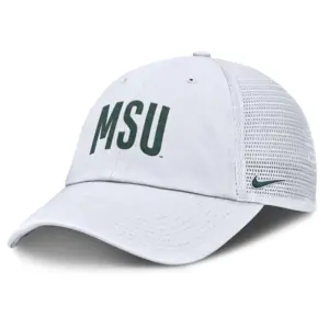 Nike Michigan State Primetime Campus Club Trucker Adjustable Hat - White