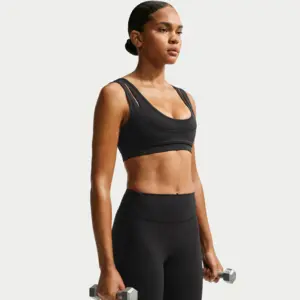 Nike Skims Matte Double-strap Scoop Bra - Black