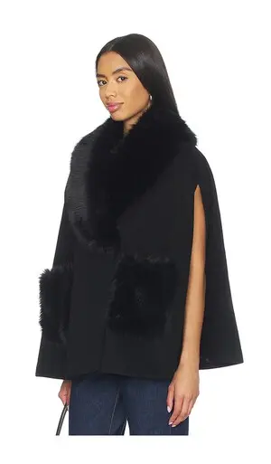 L'Agence Chana Faux Fur Cape
