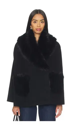 L'Agence Chana Faux Fur Cape