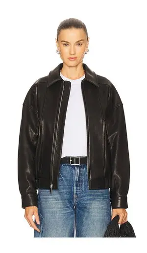 GRLFRND Wren Leather Bomber