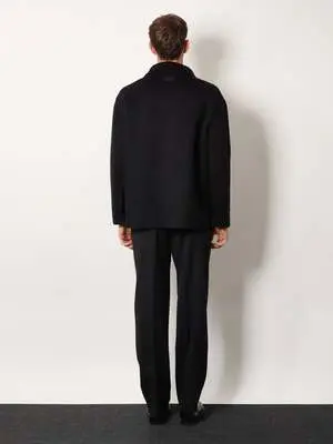 Fendi Wool Coat With Ff Embossed Detail