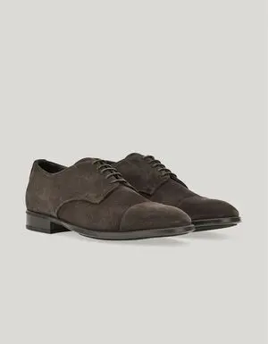 Canali Suede Cap-toe Derby