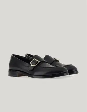 Canali Buffed Calfskin Loafers
