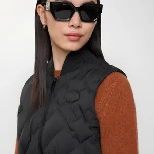 Burberry Check-stitch Nylon Gilet - Black