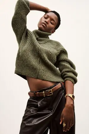 Ba&sh Roumane Roll-neck Knit Sweater - Green