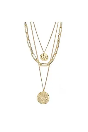 KENNETH JAY LANE Link Pendant Drop Necklace - Gold