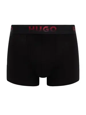Hugo 3-pack Boxer Shorts With Logo - Black