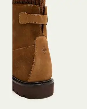 Loro Piana Verbier Suede Lace-up Boots