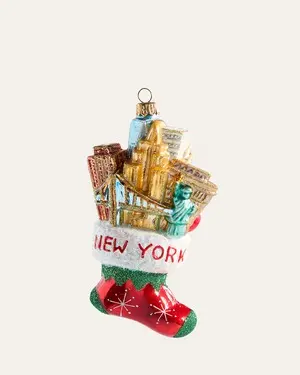 Bergdorf Goodman Nyc Stocking Christmas Ornament - Multi