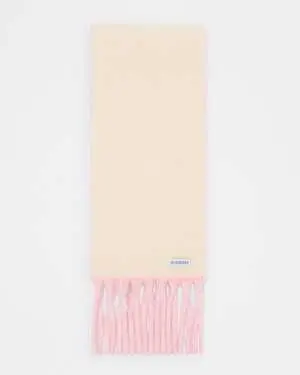 Burberry Jacquard Logo Alpaca Wool-blend Scarf - Sugar Pink