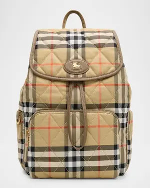 Burberry Quilted Check Nylon Backpack - B9368 Sand