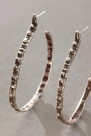 LAUREN WOLF Skinny Sea Urchin Hoop Earrings