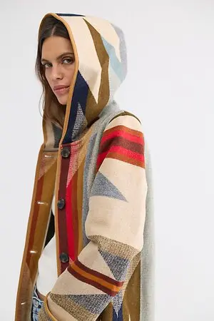 Pendleton Hooded Jacquard Coat