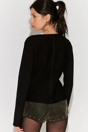 Free People Long Sleeve Cardi - Black