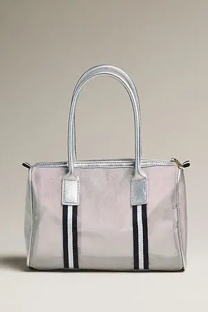 DAILY PRACTICE BY ANTHROPOLOGIE Mesh Stripe Tote - Silver