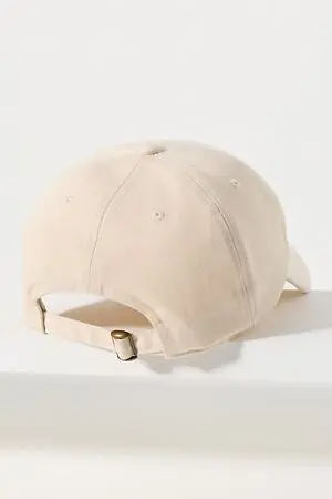 Anthropologie Holiday Icon Baseball Cap - Ivory Howdy Holidays