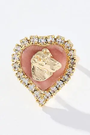 Anthropologie Dog Cameo Cocktail Ring - Great Dane
