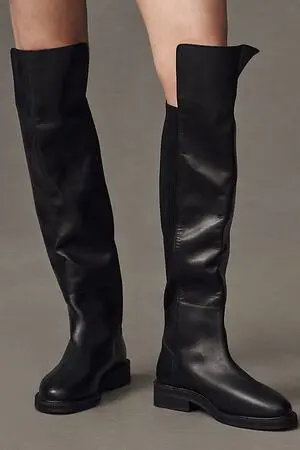 Seychelles Peace Out Over-the-knee Boots - Black Leather