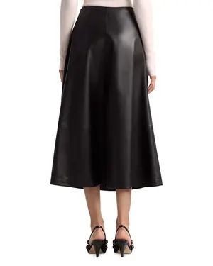 Altuzarra Varda Leather Skirt - Black