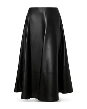 Altuzarra Varda Leather Skirt - Black
