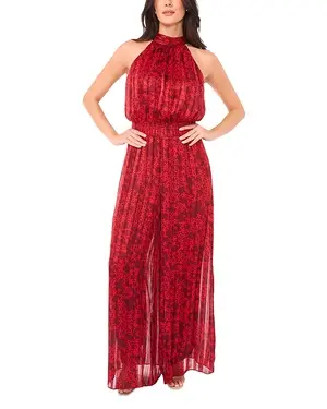 Vince Camuto Smocked Jumpsuit - Crimson