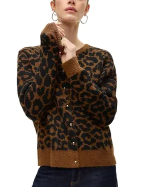 Vero Moda Leopard Print Cardigan
