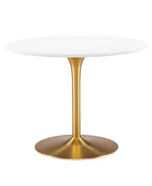 MODWAY Pursuit 40" Dining Table - White And Gold
