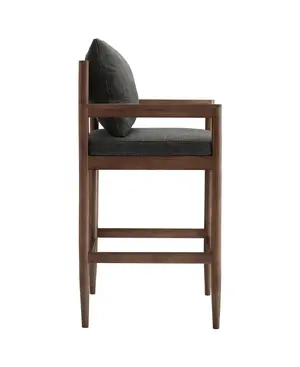 MODWAY Remington Wood Bar Stool - Charcoal