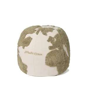 LORENA CANALS Pouf World Map Rugcycled - Natural/brown