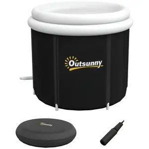OUTSUNNY Portable Cold Plunge Tub - Black