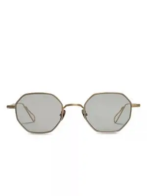 AHLEM Gaillon Octagon Sunglasses - Gold