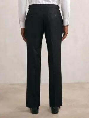 REISS Leo Wool-silk Polka-dot Suit Trousers