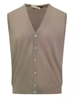 FILIPPO DE LAURENTIIS Buttoned Wool Gilet - Neutrals