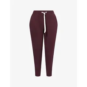 Splits59 Reena Fleece 7/8 Stretch-modal Jogging Bottoms - Dark Cherry